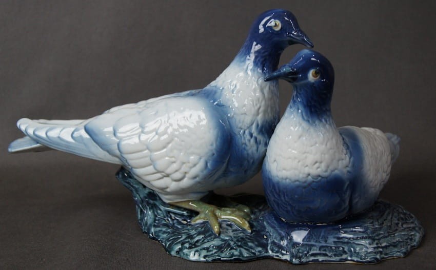Para gołębi ⭐ olbrzymia figurka gołębie - porcelana CERO - Top Art Galeria Sztuki